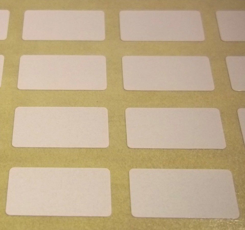 Blank White Price Point Stickers 20 25 30mm Circles 10 x 20mm 15 x 23mm ...