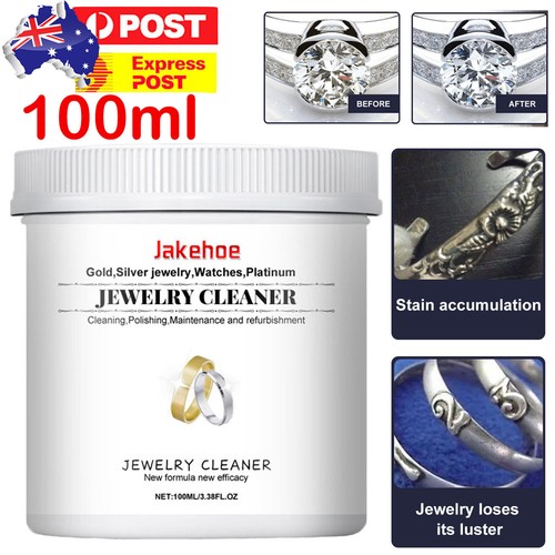 100ml Jewelry Cleaner Liquid Silver Gold Jewelry Care Cleaning Solution ...