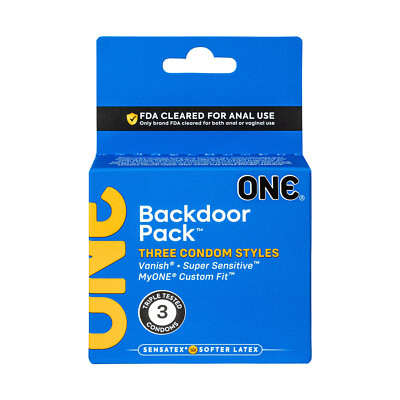 ONE Backdoor Pack - Vanish, Super Sensitive, MyONE - Lubricated Condoms ...