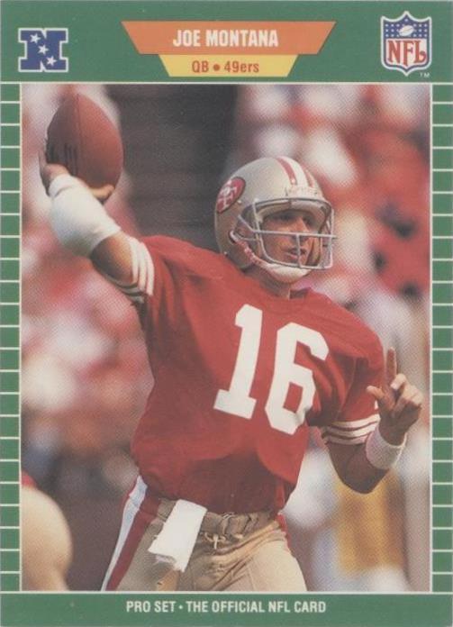 1989 Pro Set Joe Montana #381 for sale | eBay