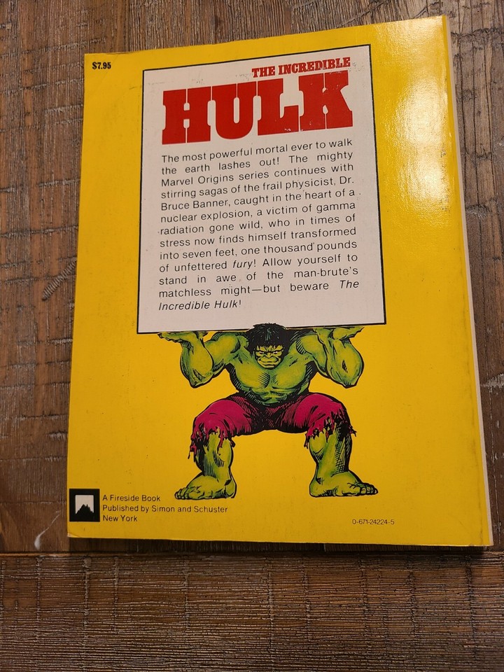 The Incredible Hulk Graphic Novel | 1st 1978 Softcover TPB | Fireside ...