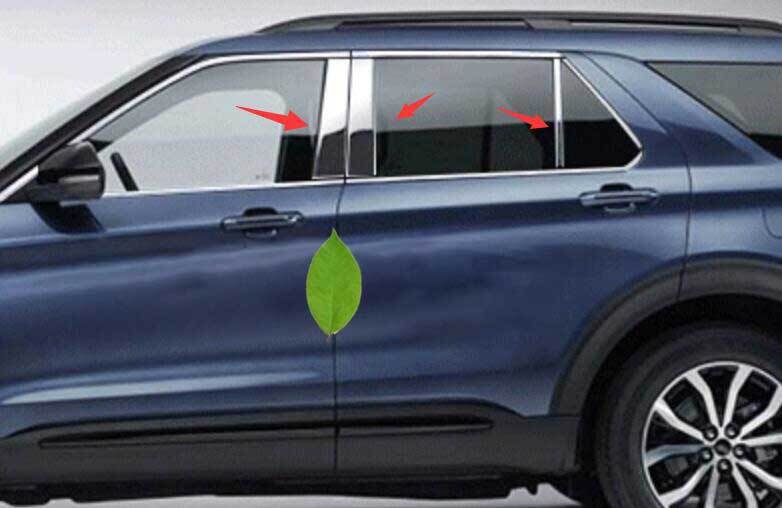 Chrome Steel Car Window BC Pillar Panel Cover Trim For Ford Explorer 11 ...