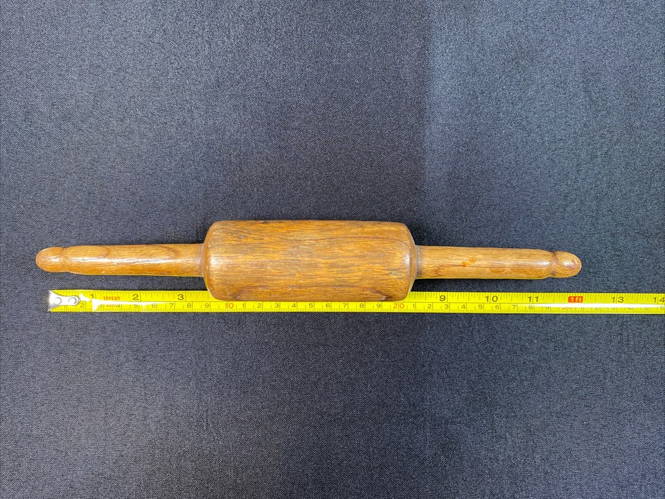 Antique Primitive Rolling Pins Wood Hand Carved One Piece Rustic Patina ...