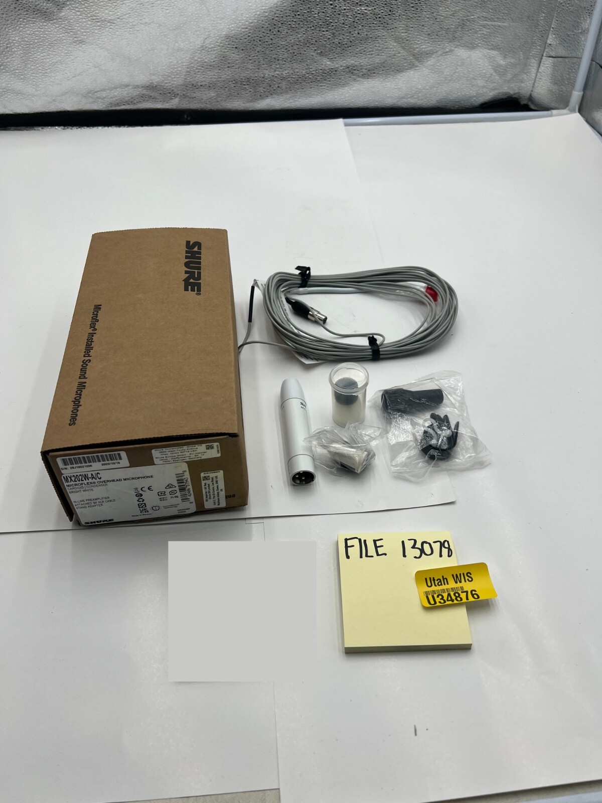 Shure MX202W-A/C MIcroflex White Overhead Microphone, Cardioid *FAST ...