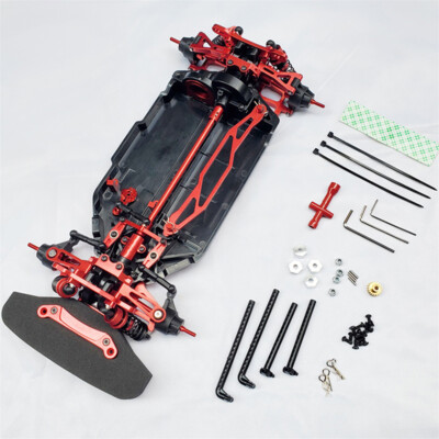 RC Car Frame Metal Frame Racing Rally Tire Axle Frame Model Car for 1: ...