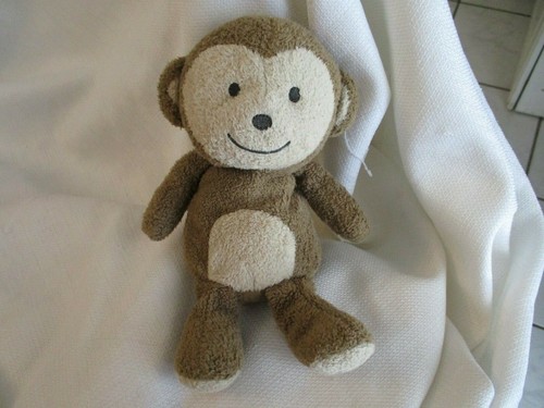 carters monkey lovey baby monkey GRAY rattle just one light rust brown ...