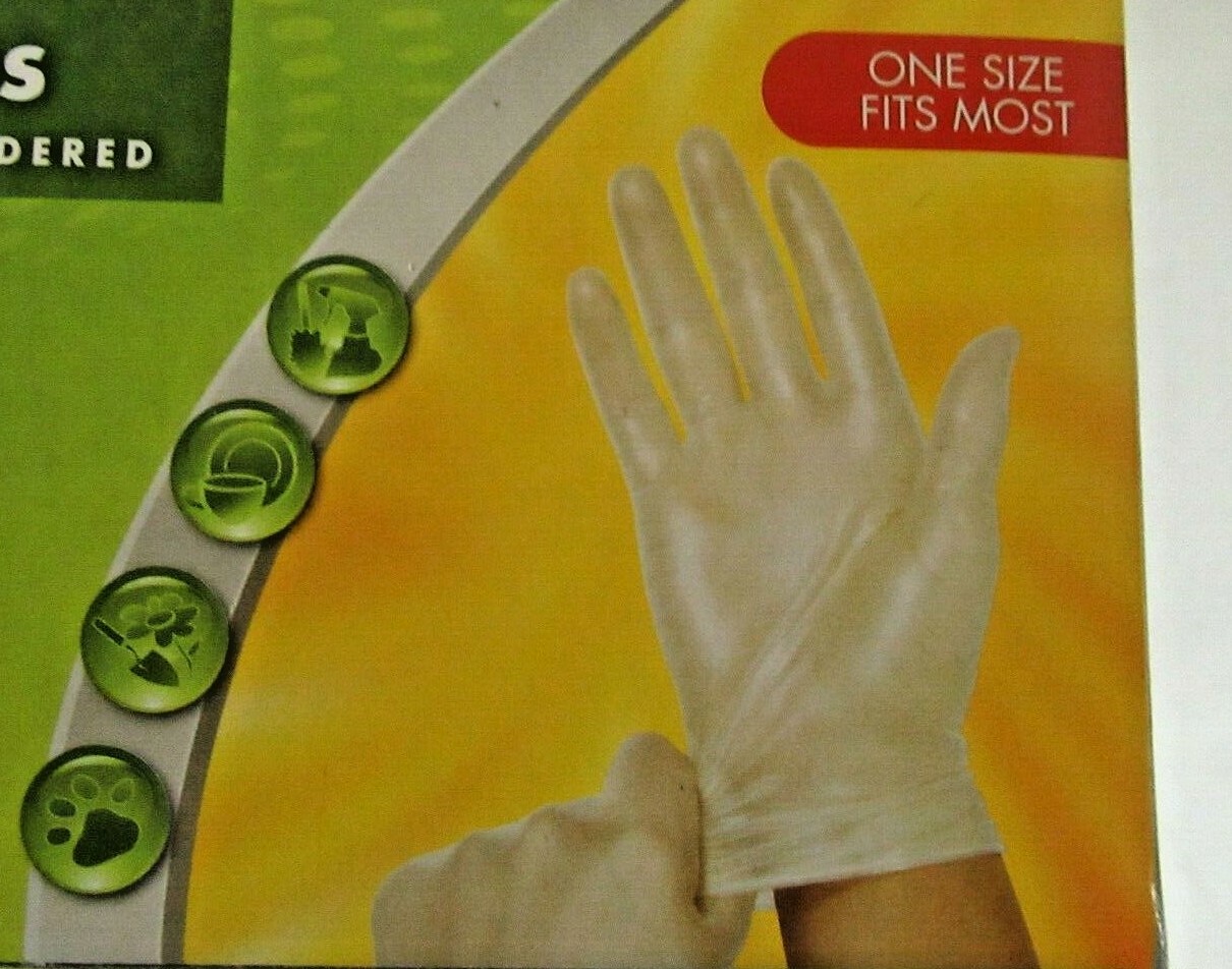 (12 boxes of 50) Vinyl Disposable Gloves Handy Helpers LATEX FREE ...