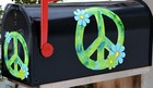 Mailbox Magnet (Partial Cover) Peace Sign Groovy Daisy Daisies Mail Box ...