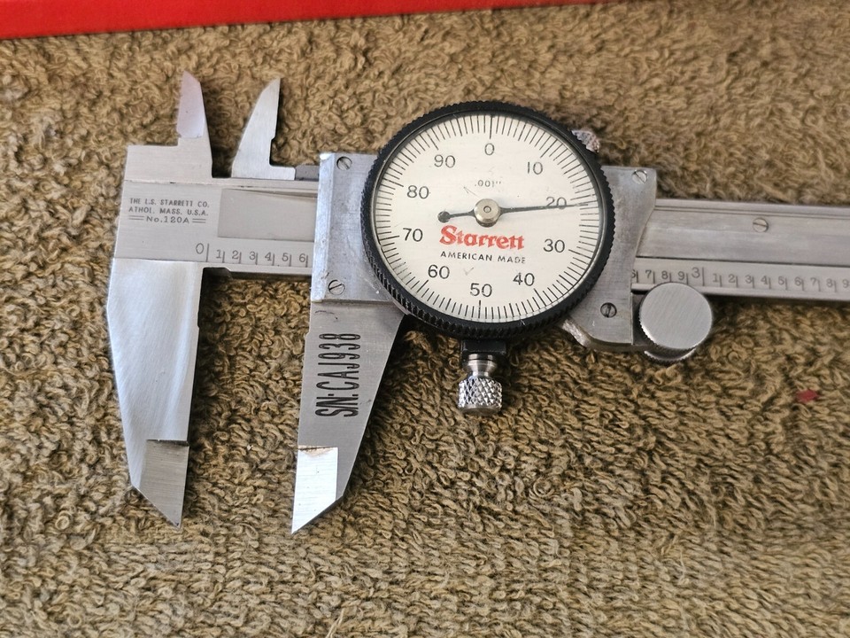 Starrett Slide Caliper Mechanical Dial No 120A .001 Precision Machinist ...