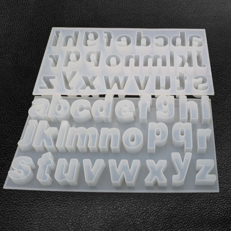 Letter Resin Molds Alphabet Silicone Casting Mold for DIY Keychains ...