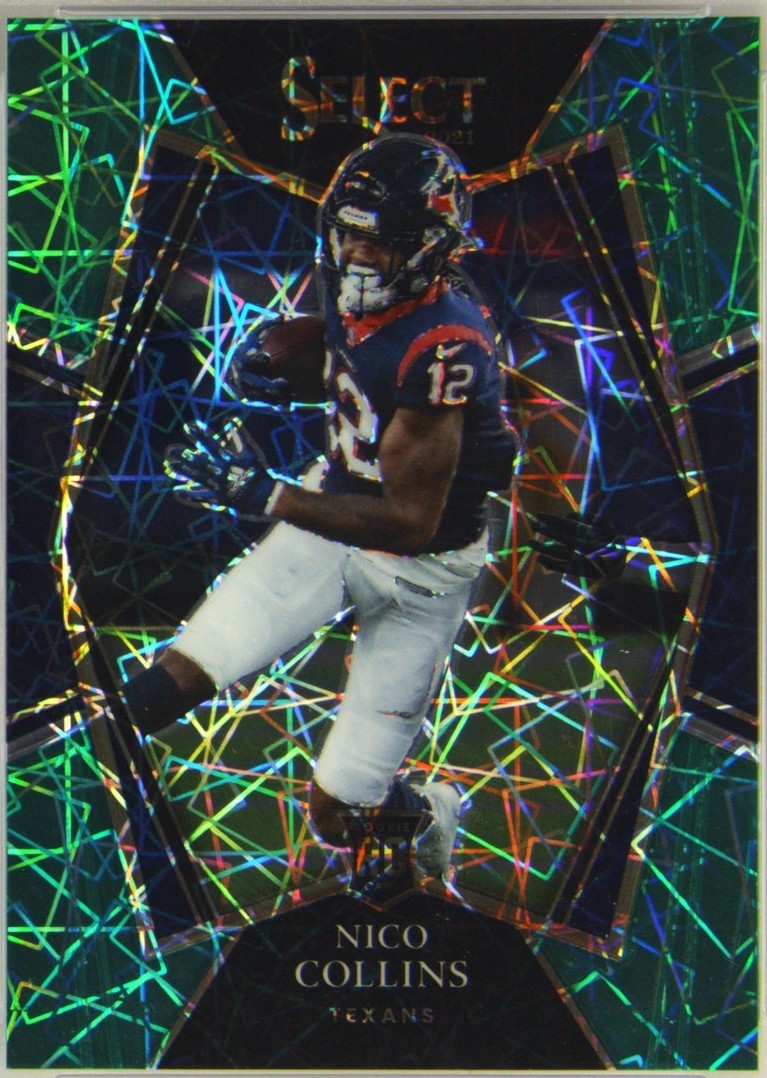 2021 Panini Select - Premier Level Nico Collins #169 Green Prizm /5 (RC ...