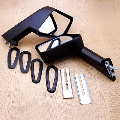 Fender Mirrors Black LH RH Long For Datsun Pickup Truck 620 720 520 521 ...