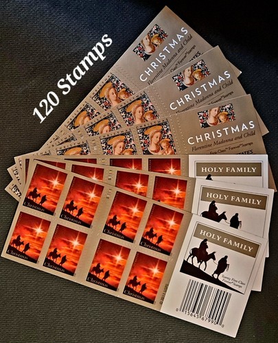 120 FOREVER STAMPS USPS 6 Booklets CHRISTMAS HOLIDAY | eBay