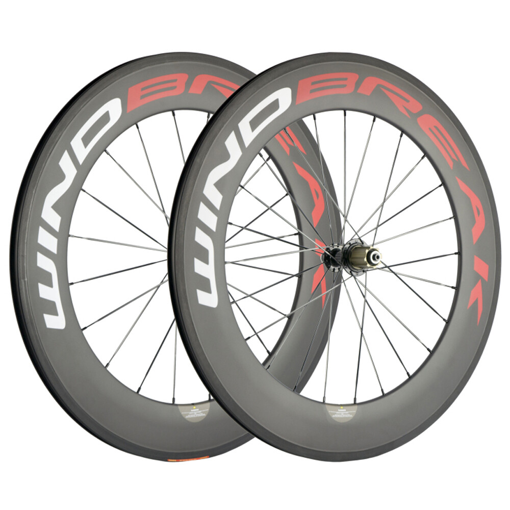 38/50/60/88mm Carbon wheelset 700C Clincher Windbreak Road Bike Basalt ...