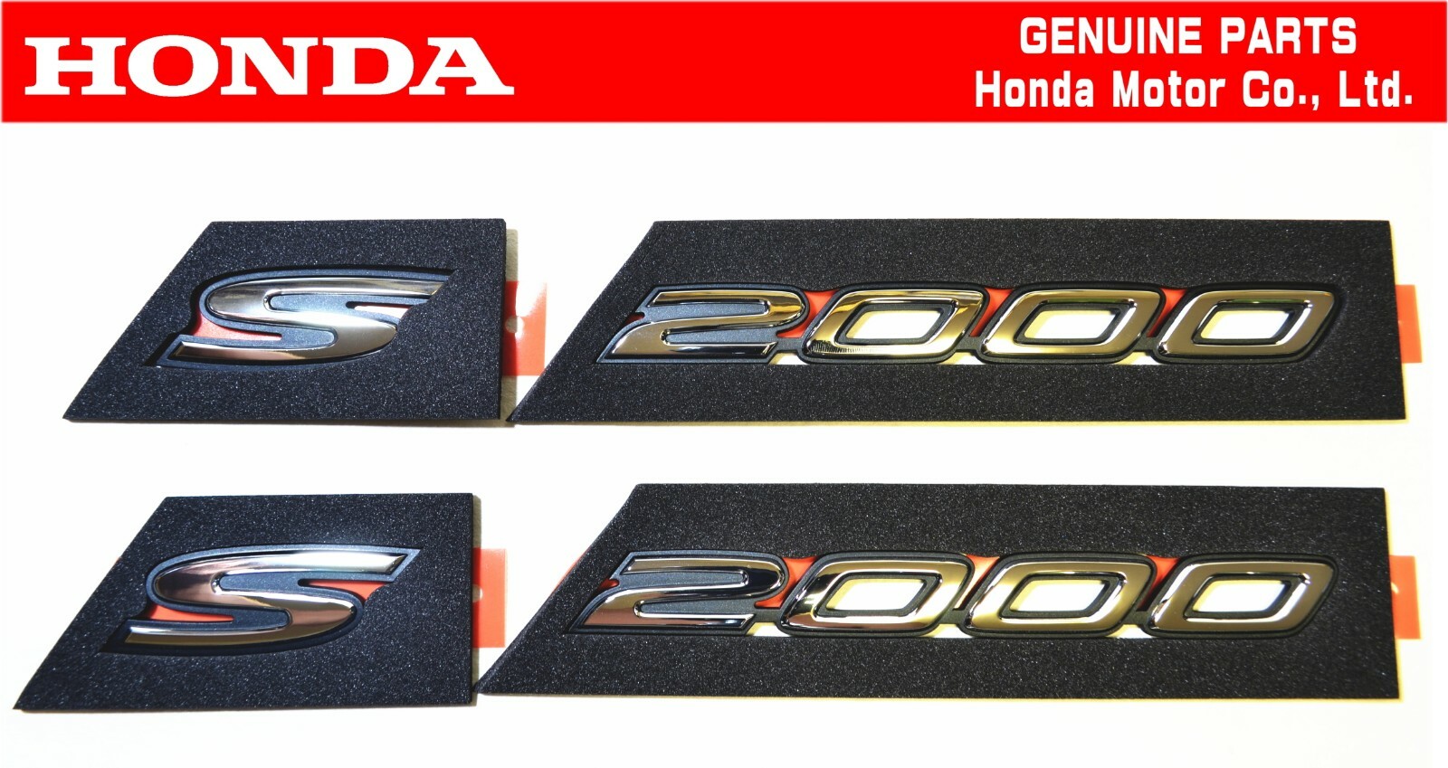HONDA GENUINE S2000 AP1 AP2 Fender Side Chrome Emblem Badge Set OEM | eBay