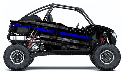 2019+ Kawasaki Teryx KRX 1000 Design Blue Line Decal Graphic Kit Wraps ...
