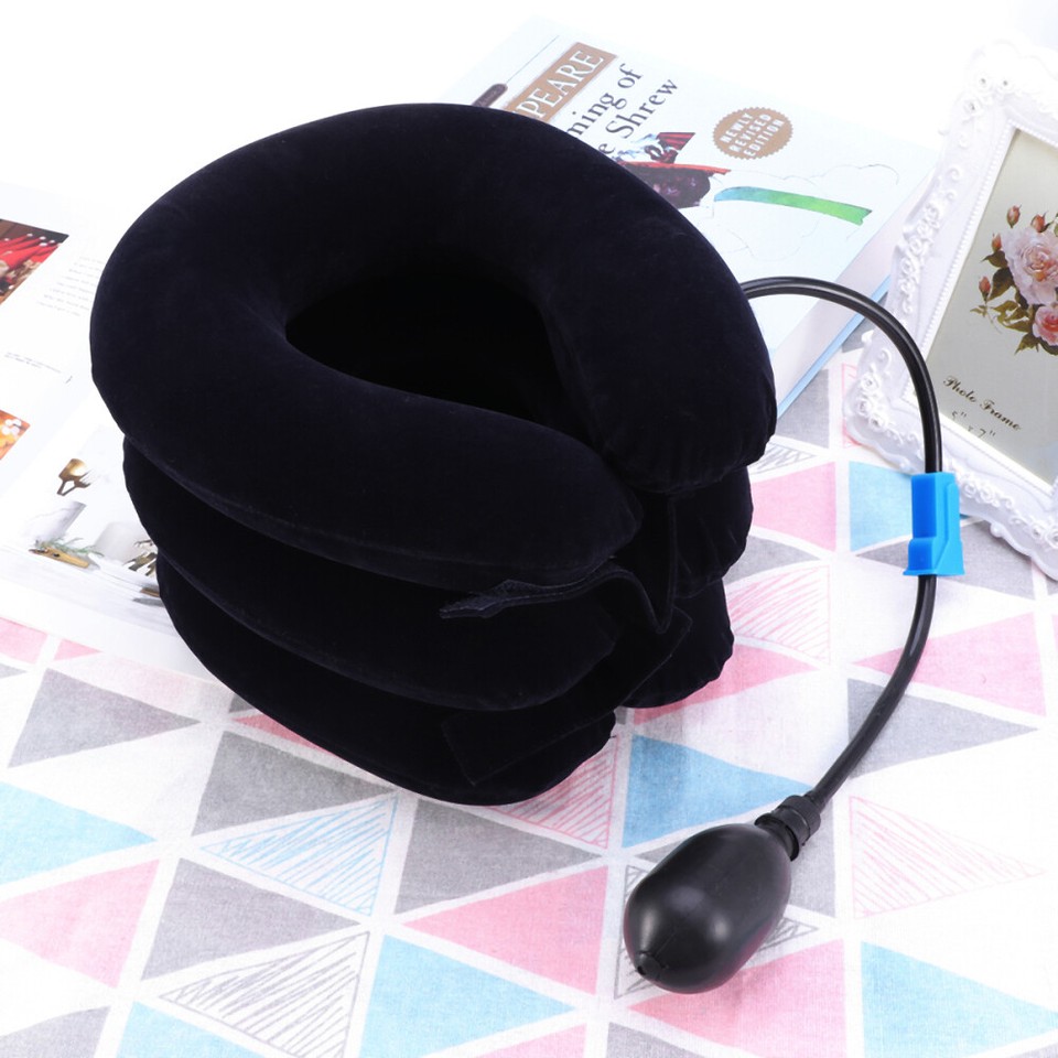 Neck Cushion Spondylosis Pillow Inflatable Brace Stretching Device ...