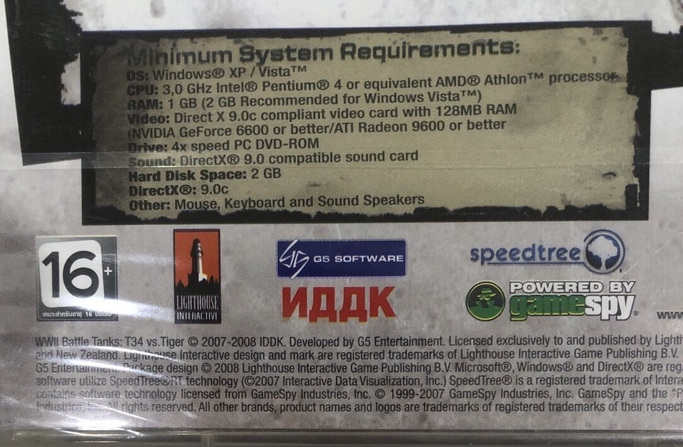 *BRAND NEW* PC Game WWII BATTLE TANKS T-34 VS TIGER ( PC DVD SEALED ...