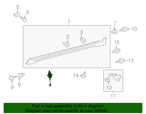 Genuine Toyota Rocker Molding Clip 75867-30120 | eBay