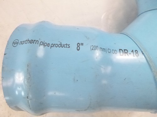 Northern Pipe GPK Y23-0008 Non-Pressure PVC 8" DR-18 90° Elbow Fitting ...