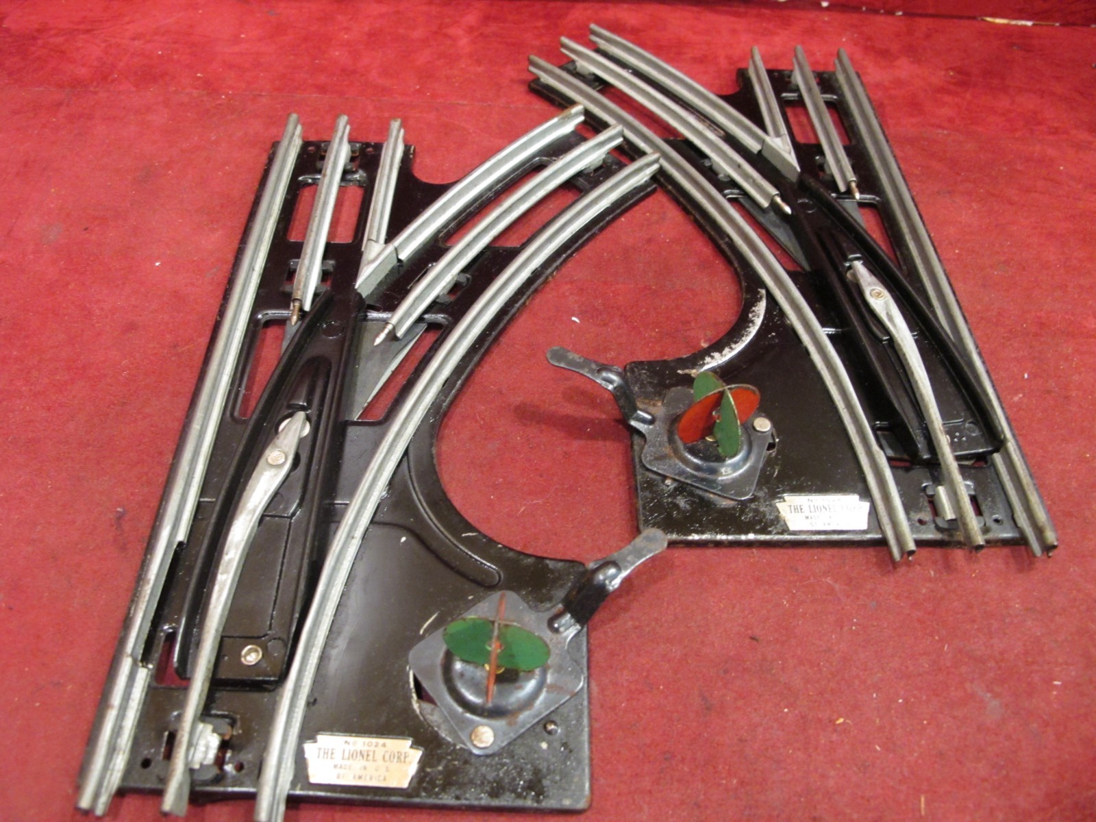 2pc Vintage Marx O27 Gauge Manual Switch Left & Switch Right Track ...