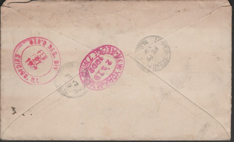 Canada 1909 Reg'd 2c Entire Upper Stewiacke to Chicago Sc 74, 86-87 F ...