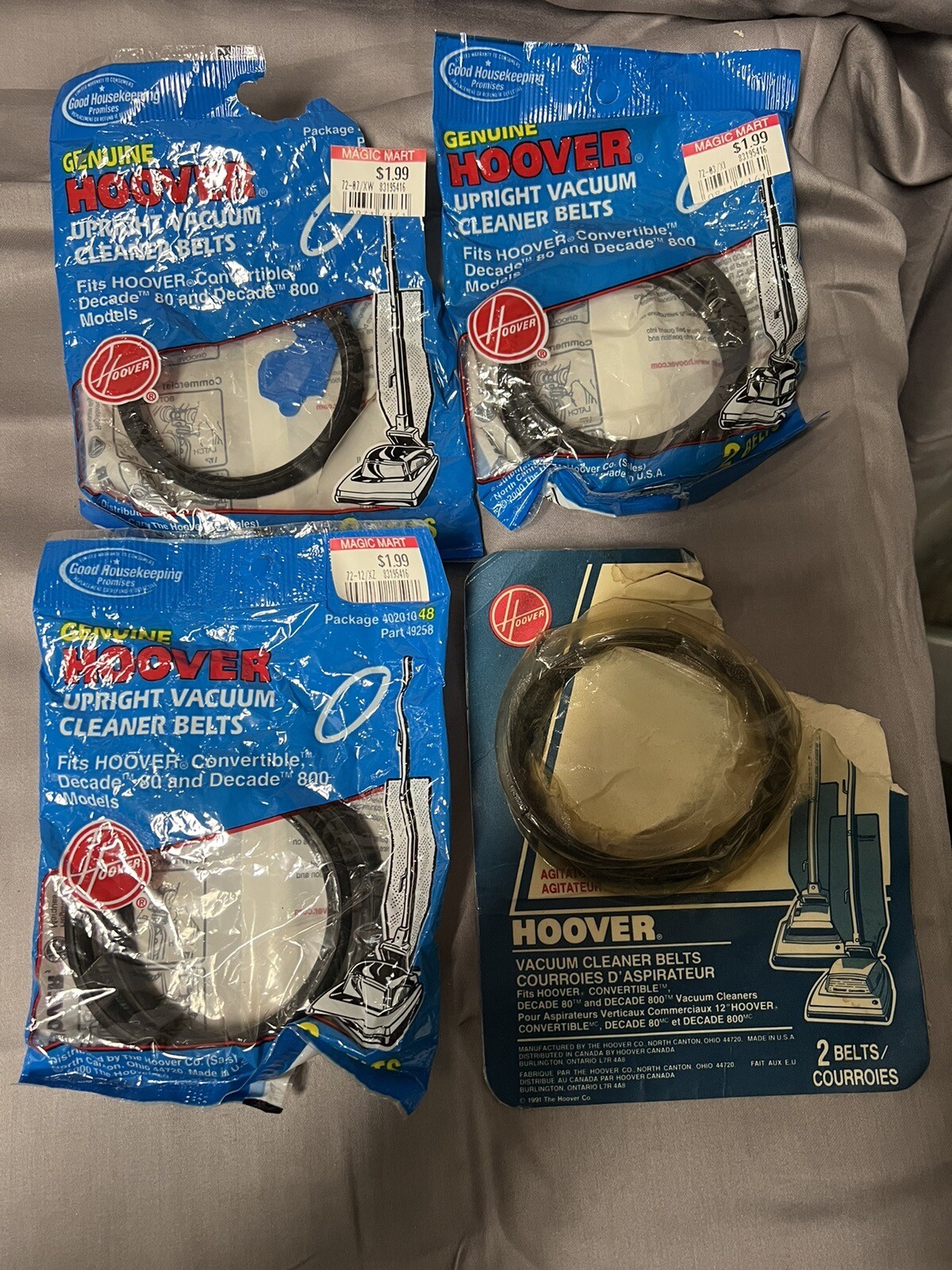 Hoover Type 48 Part 49258 / 40201048 Vacuum Cleaner Belts 2 Pack - New ...