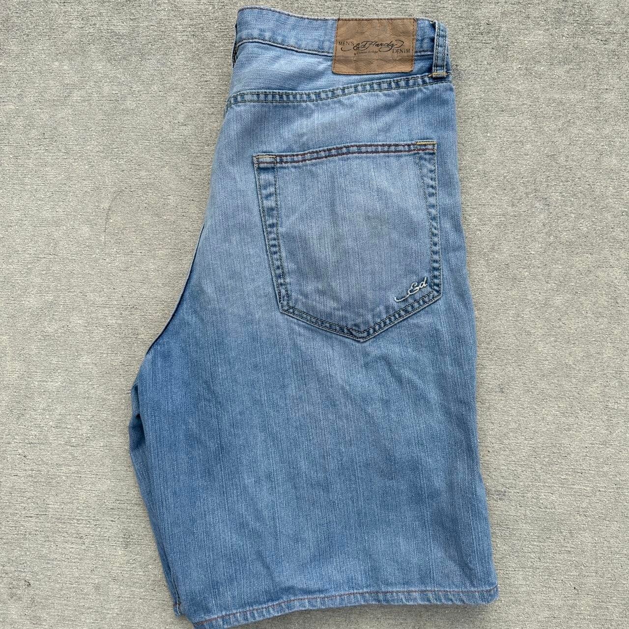 VTG MINT ED Hardy Shorts Jorts Mens Size 36 Waist - Gem