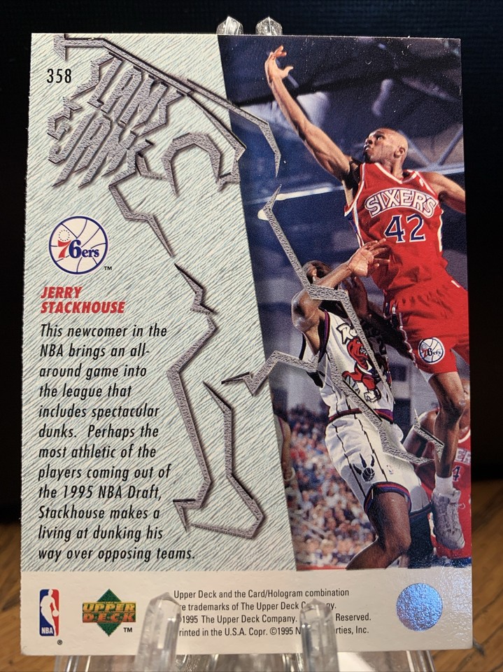 1995-96 Upper Deck Basketball Jerry Stackhouse Slams & Jams Card #358 ...