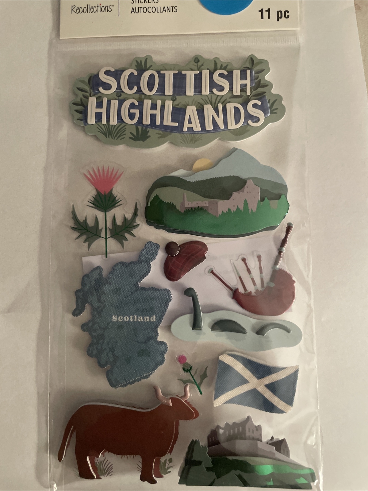 Recollections SCOTTISH HIGHLANDS Stickers Lot - 5 Packs SCOTLAND for ...