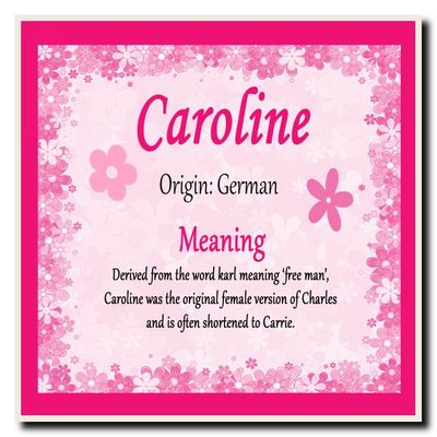 Caroline Personalised Name Meaning Coaster | eBay UK