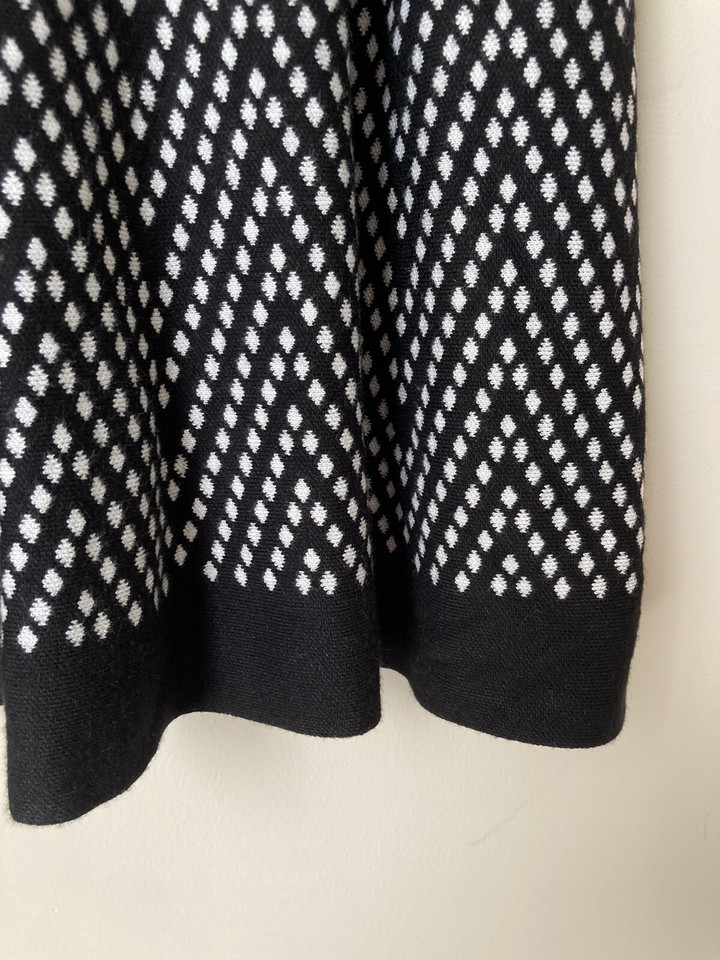 Slonl Skirt Size Petite Large Cottagecore Black And White Fit Flare ...