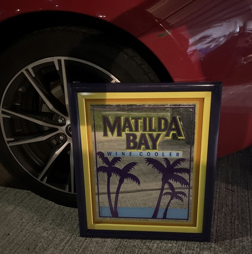 MATILDA BAY Wine Cooler Advertising Bar Sign Mirror Ad Man Cave Decor ...
