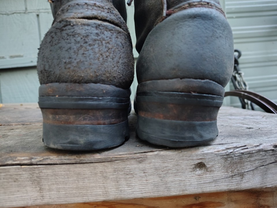 Handmade Unmarked Smoke Jumper Logger Boots Size 11A White's/Nick's ...