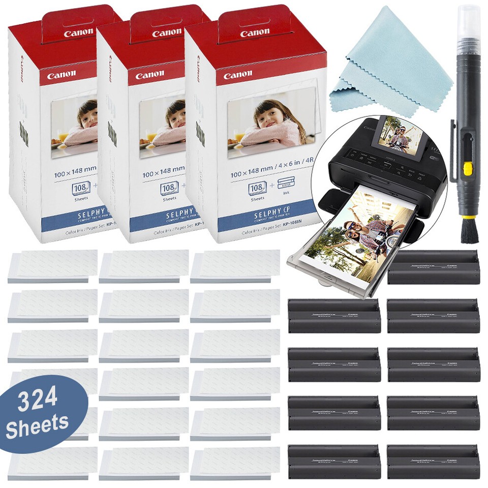 Canon KP-108IN Color Ink/Paper Set Lot SELPHY 910 CP1500 CP1300 CP1200 ...