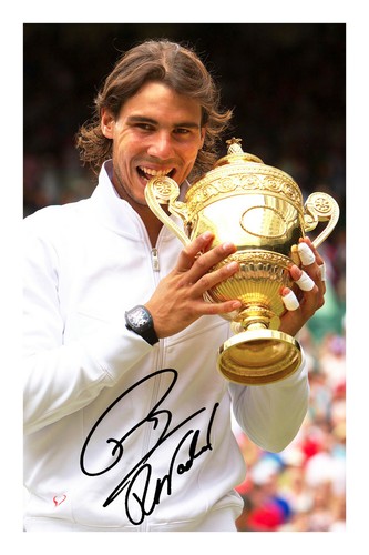 Rafael Nadal Signed A4 Autograph Photo Print Tennis Wimbledon Champion ...