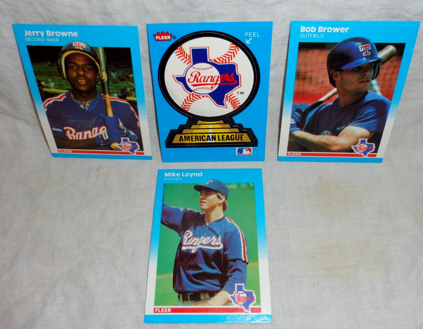 TEXAS RANGERS--1987 FLEER UPDATE SET--JERRY BROWNE--BOB BROWER--FREE ...