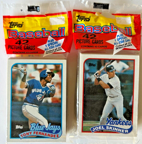 1989 Topps Baseball Box filled with 4 Rack Packs Equals 2 Jumbo Packs ...