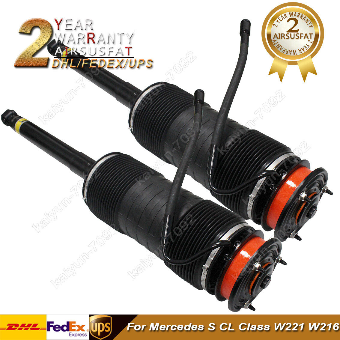 Pair For Mercedes W221 S CL Class Rear Hydraulic ABC Strut 2213209013 ...