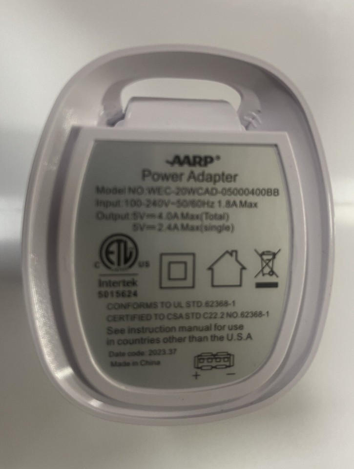 Intertek 5 USB Port AC/DC Power Charger MF-05004000 4A Max Total 2.4A ...