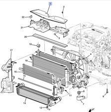 OEM Genuine GM Radiator Core Support Sight Shield 17-20 Chevrolet Trax ...