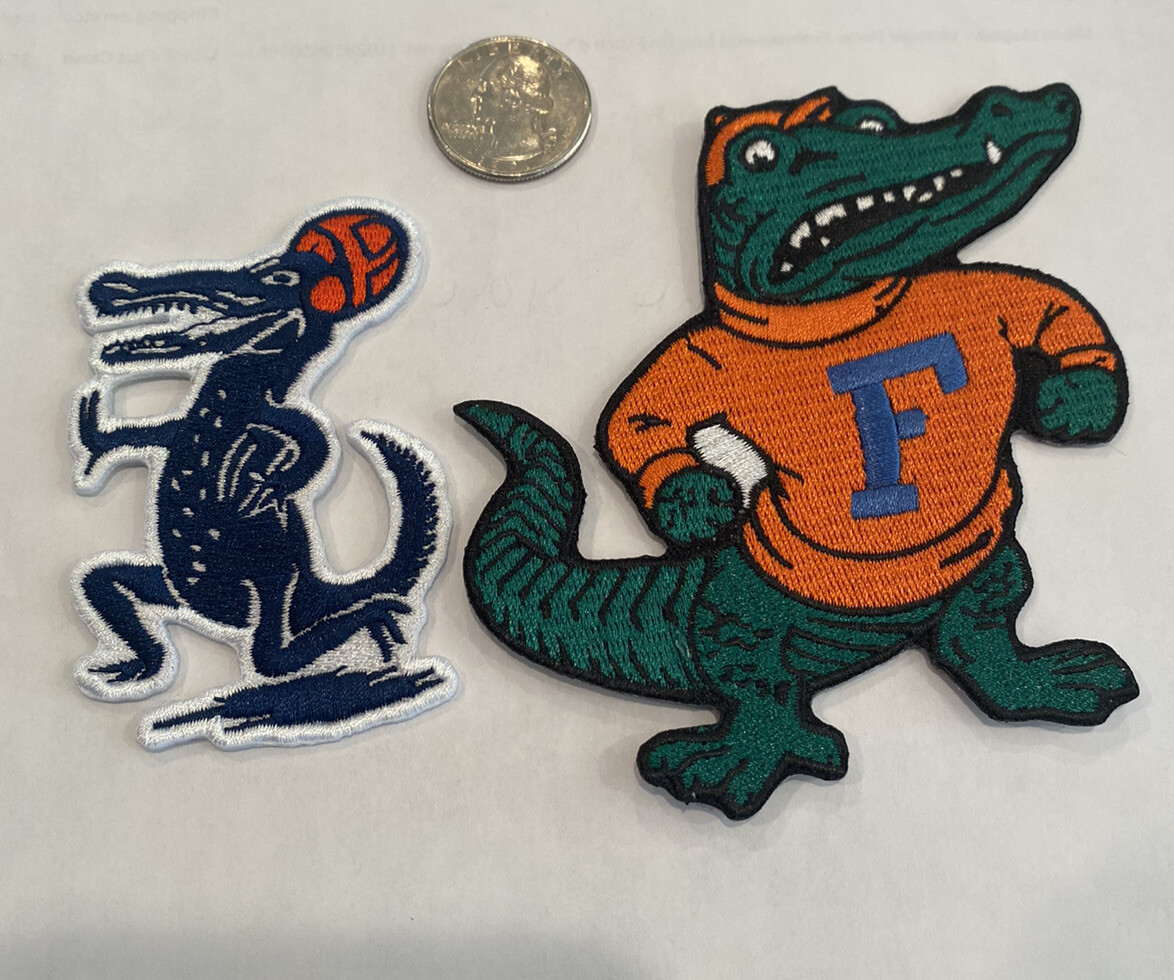 (2)-UF Florida Gators Embroidered Iron On Patches . 4.5”x 4” / 3”x 2 ...