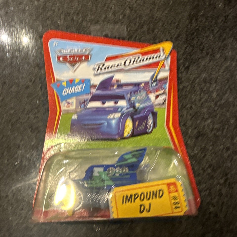 Disney Pixar Cars Movie Chase Impound DJ Race O' Ramma New on Card 1/55. | eBay