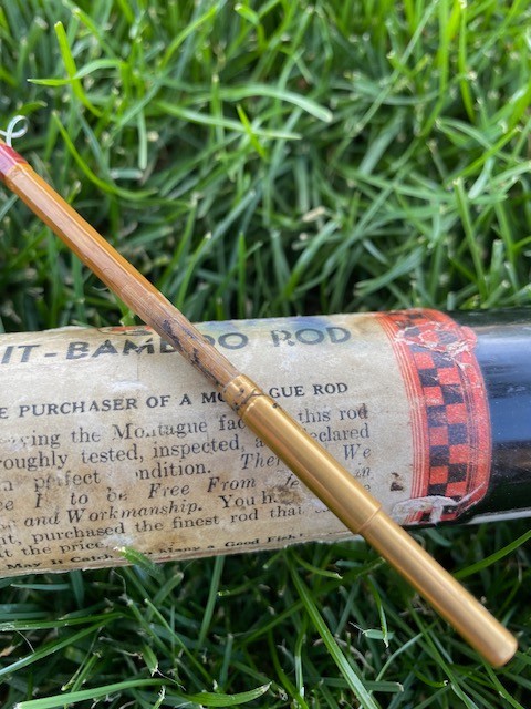 Montague Vintage 3pc 9ft Bamboo Fly Rod Vintage W/ extra 3' tip +W/org ...
