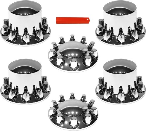 Wheel Cover Hub Cap 33mm Screw-on Lug Nut Covers for Freightliner Semi ...