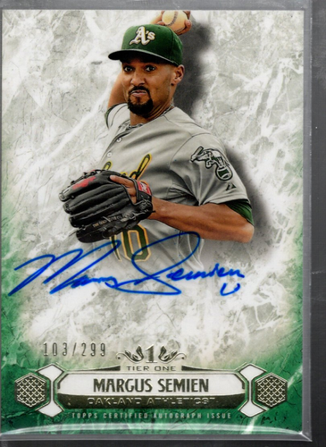 B4653- 2016 Topps Tier One Breakout Autographes # Boamse Marcus Semien ...