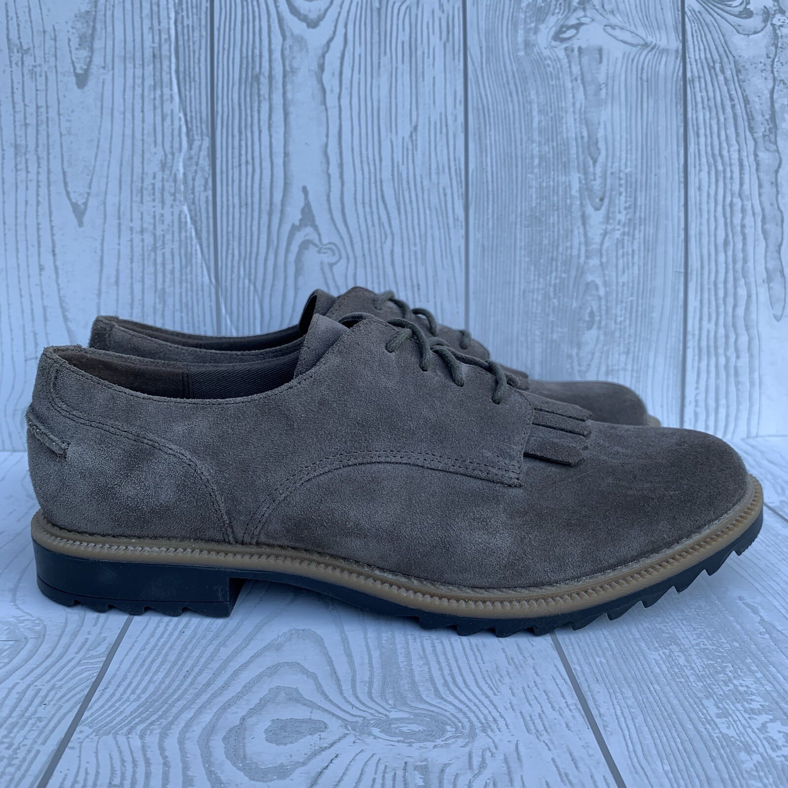 Clarks Somerset Griffin Mabel Kiltie Oxfords Taupe Su… - Gem