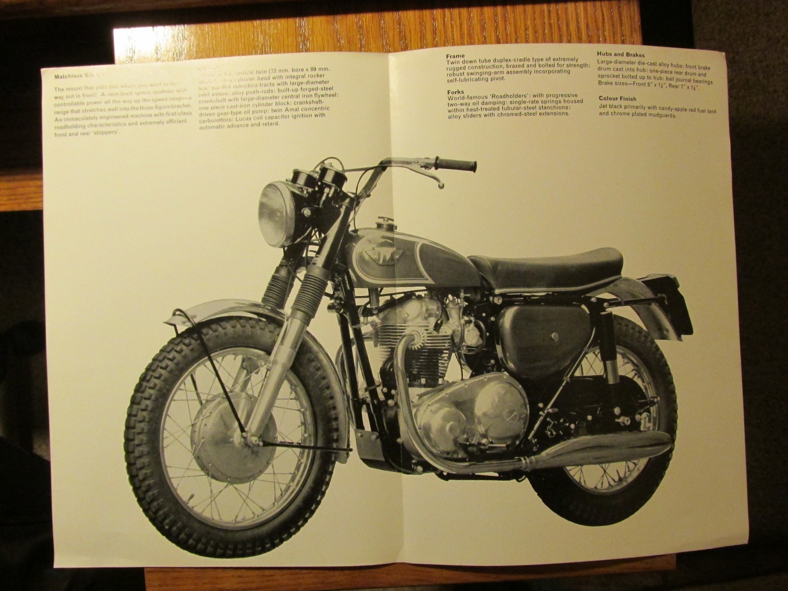 MATCHLESS 750 G15CS SALES BROCHURE PINUP 1968 | eBay