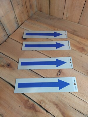 4 Blue Arrow Sign Hillman Group 839810 Aluminum Self Adhesive Sticker 2 ...