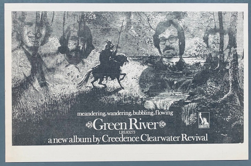 CREEDENCE CLEARWATER REVIVAL 1969 vintage UK ADVERT GREEN RIVER John ...